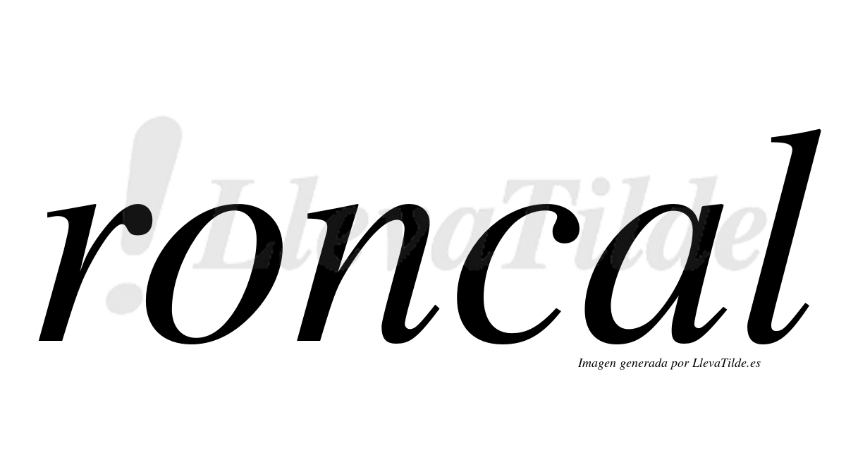 ¿Lleva tilde roncal? | LlevaTilde.es