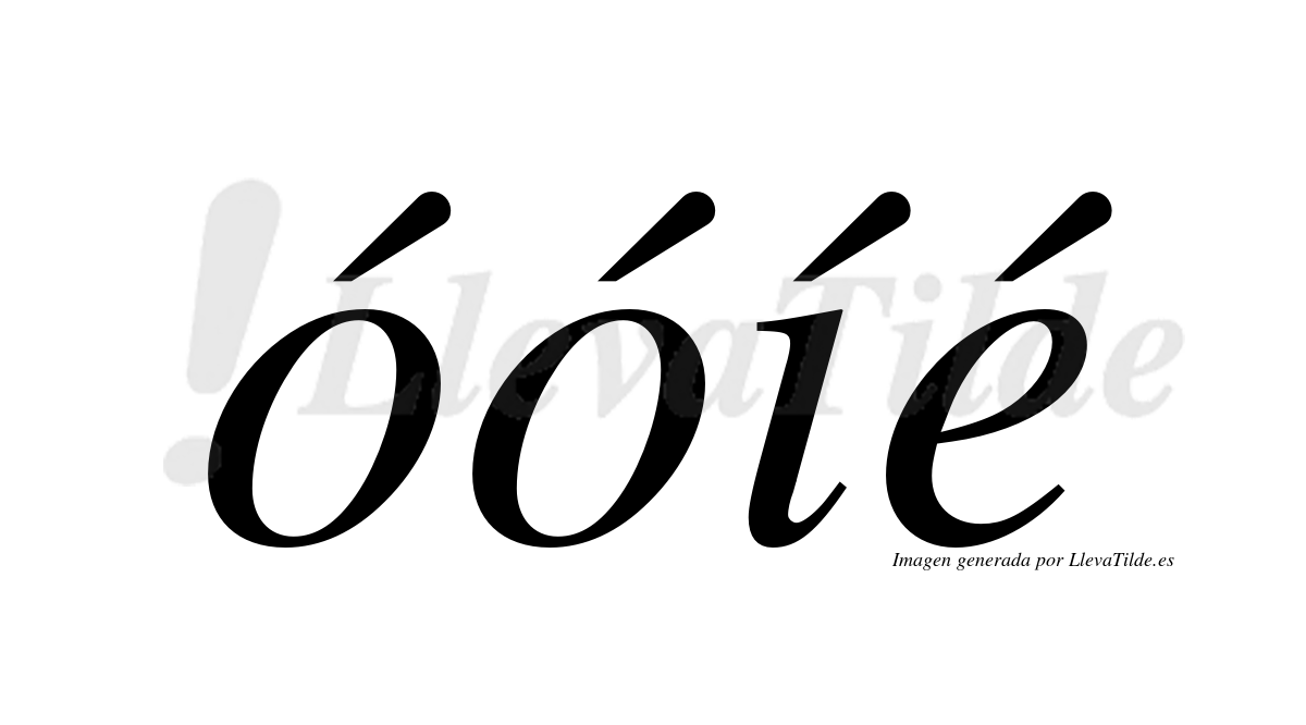 ¿Lleva tilde óóíé? | LlevaTilde.es