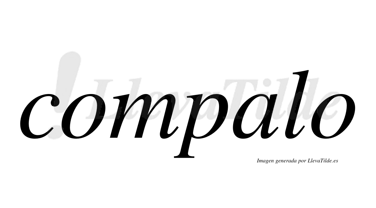 ¿Lleva tilde compalo? | LlevaTilde.es