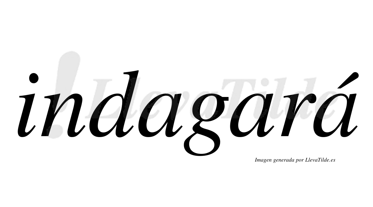 ¿Lleva tilde indagará? | LlevaTilde.es