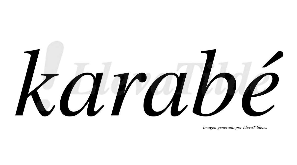 ¿Lleva tilde karabé? | LlevaTilde.es