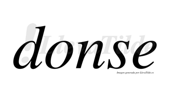 ¿Lleva tilde donse? | LlevaTilde.es
