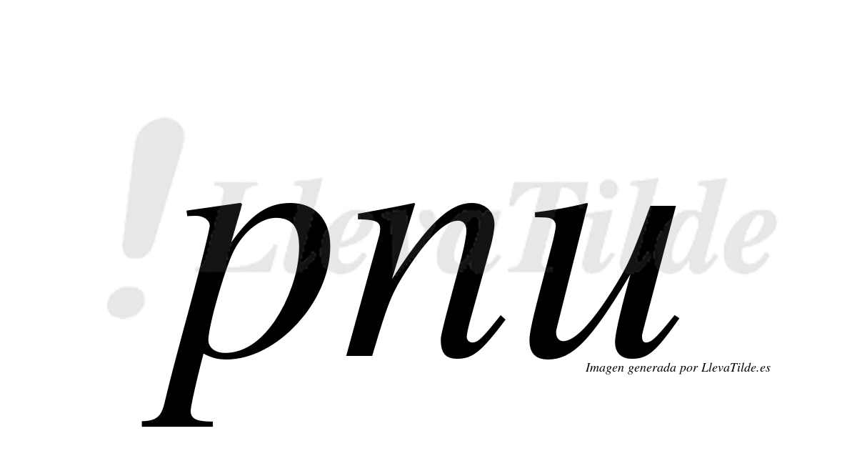 ¿Lleva tilde pnu? | LlevaTilde.es
