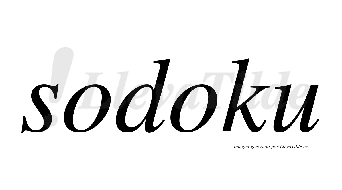 ¿Lleva tilde sodoku? | LlevaTilde.es