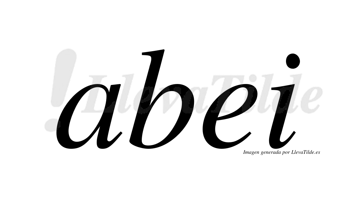 ¿Lleva tilde abei? | LlevaTilde.es