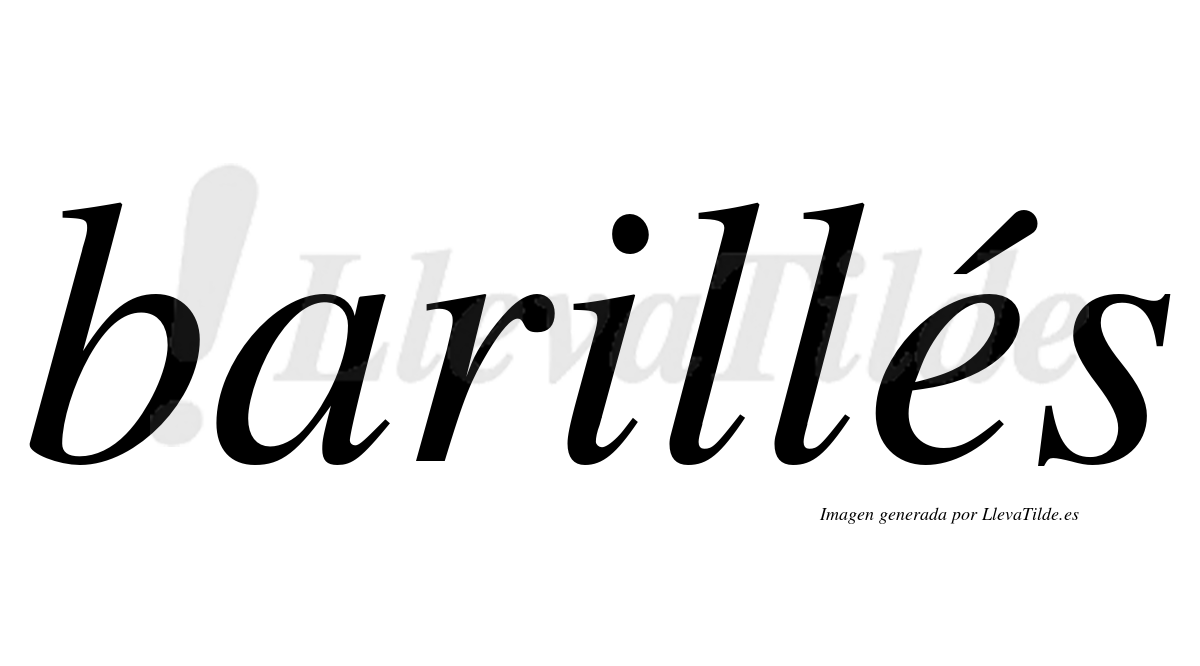 ¿Lleva tilde barillés? | LlevaTilde.es