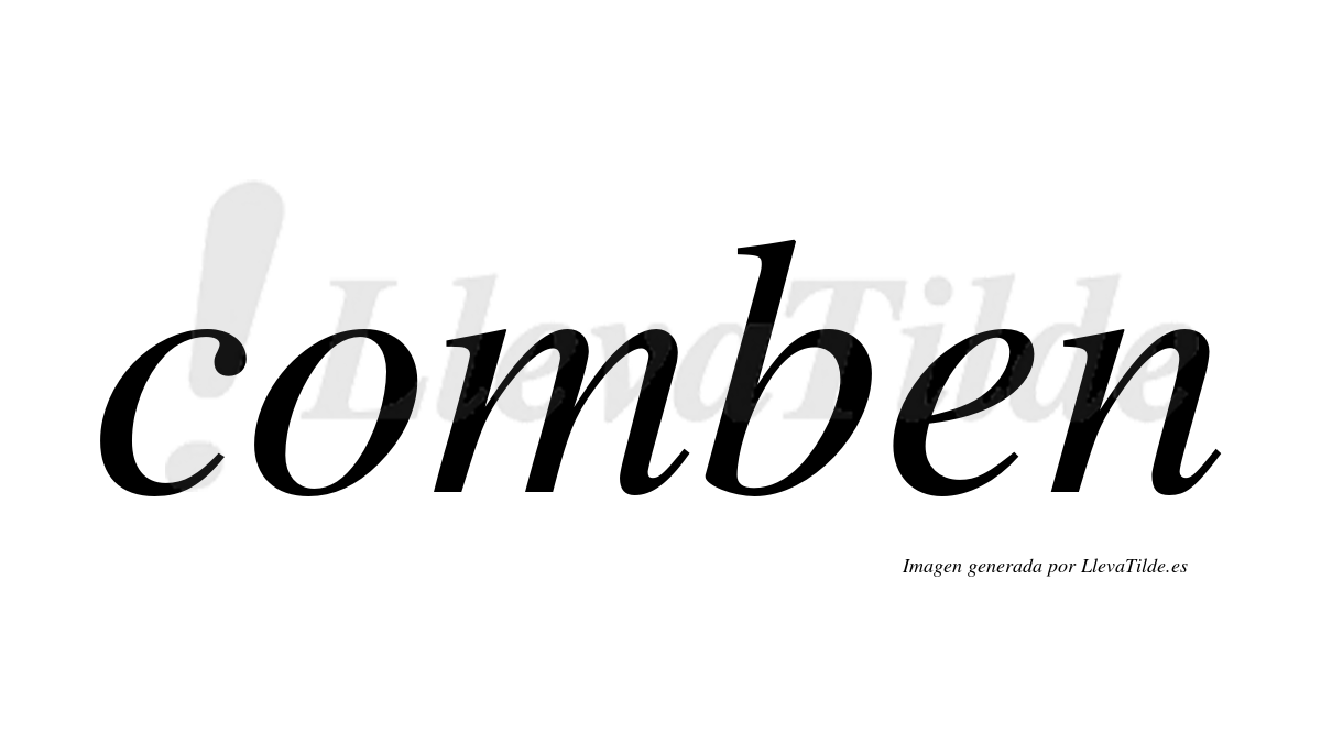 ¿Lleva tilde comben? | LlevaTilde.es