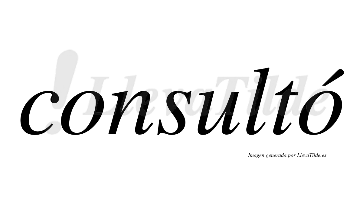 ¿Lleva tilde consultó? | LlevaTilde.es
