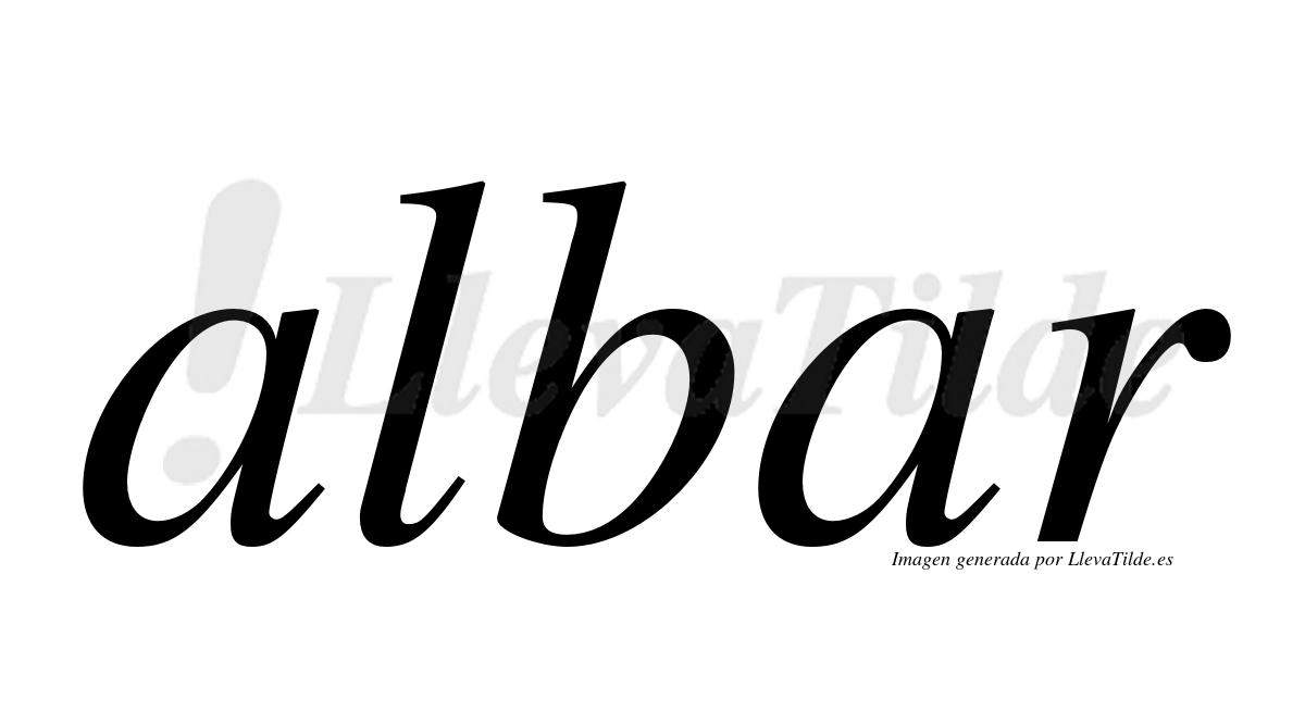 ¿Lleva tilde albar? | LlevaTilde.es