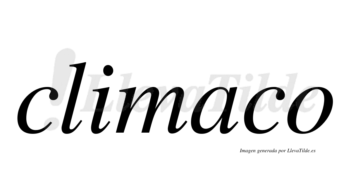 ¿Lleva tilde climaco? | LlevaTilde.es