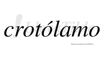 ¿Lleva tilde crotólamo? | LlevaTilde.es