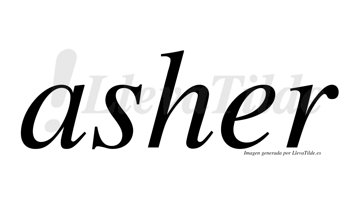 ¿Lleva tilde asher? | LlevaTilde.es