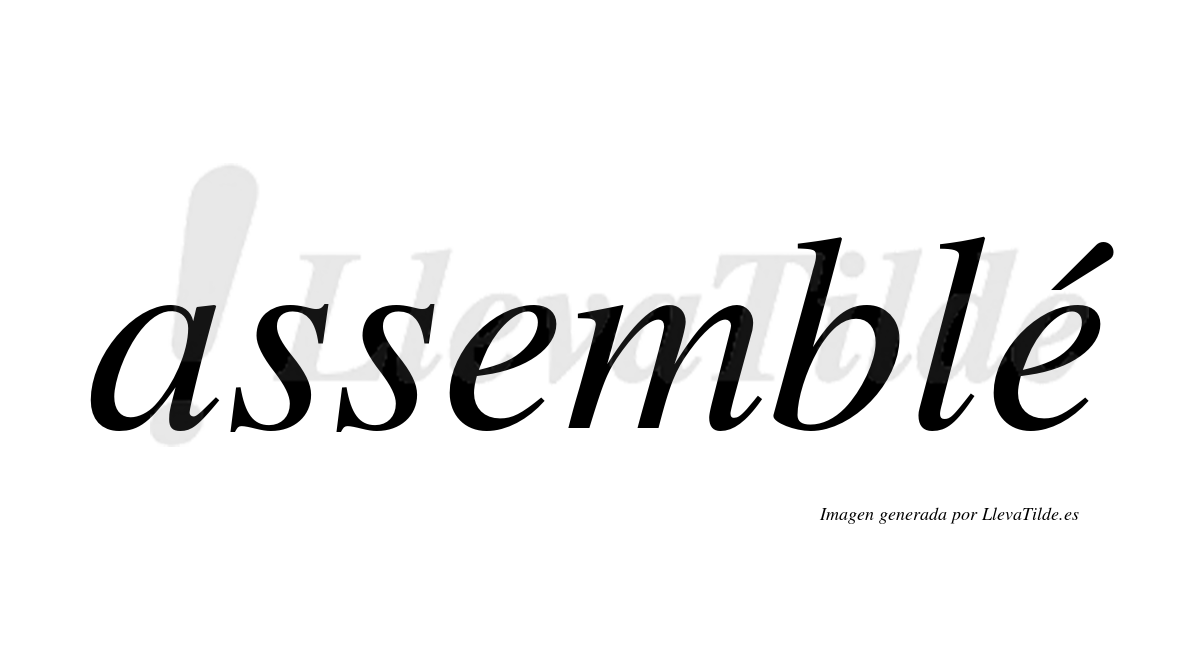¿lleva Tilde Assemblé Llevatildeesemk 7419
