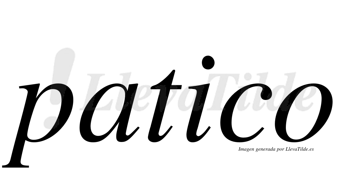 ¿Lleva tilde patico? | LlevaTilde.es