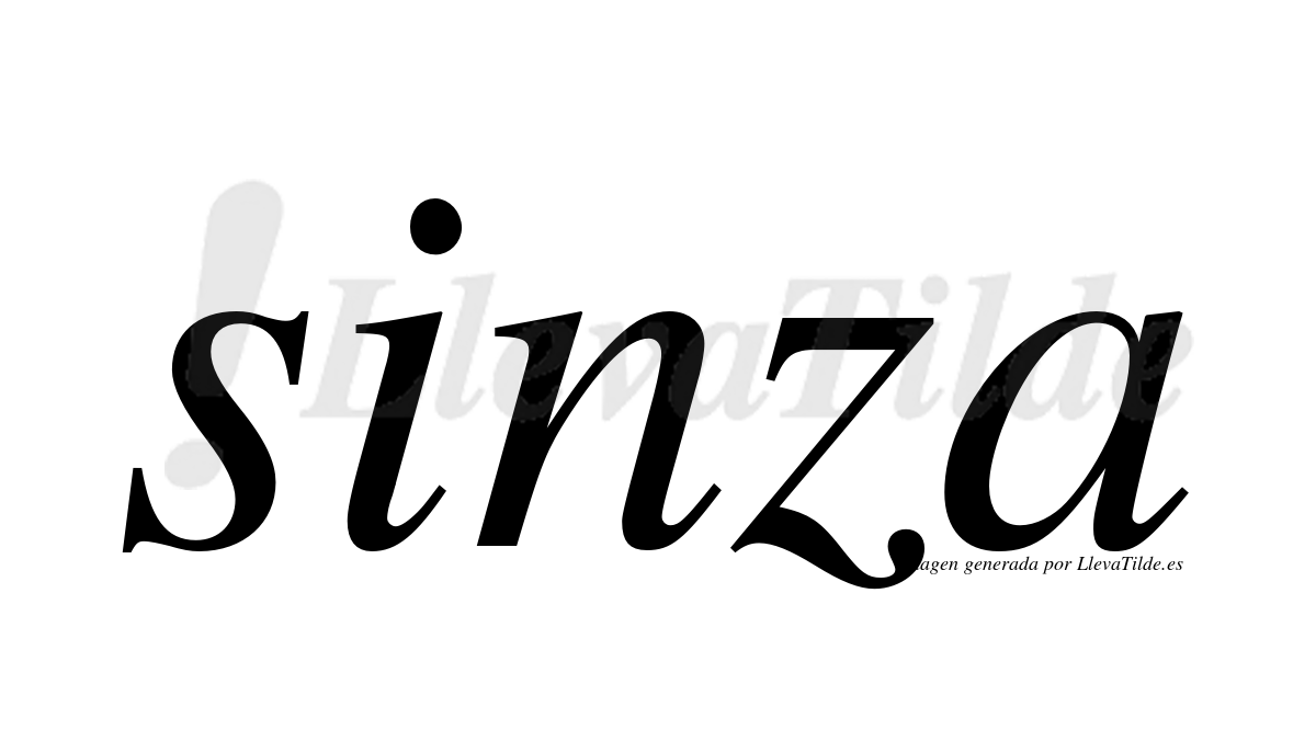 ¿Lleva tilde sinza? | LlevaTilde.es