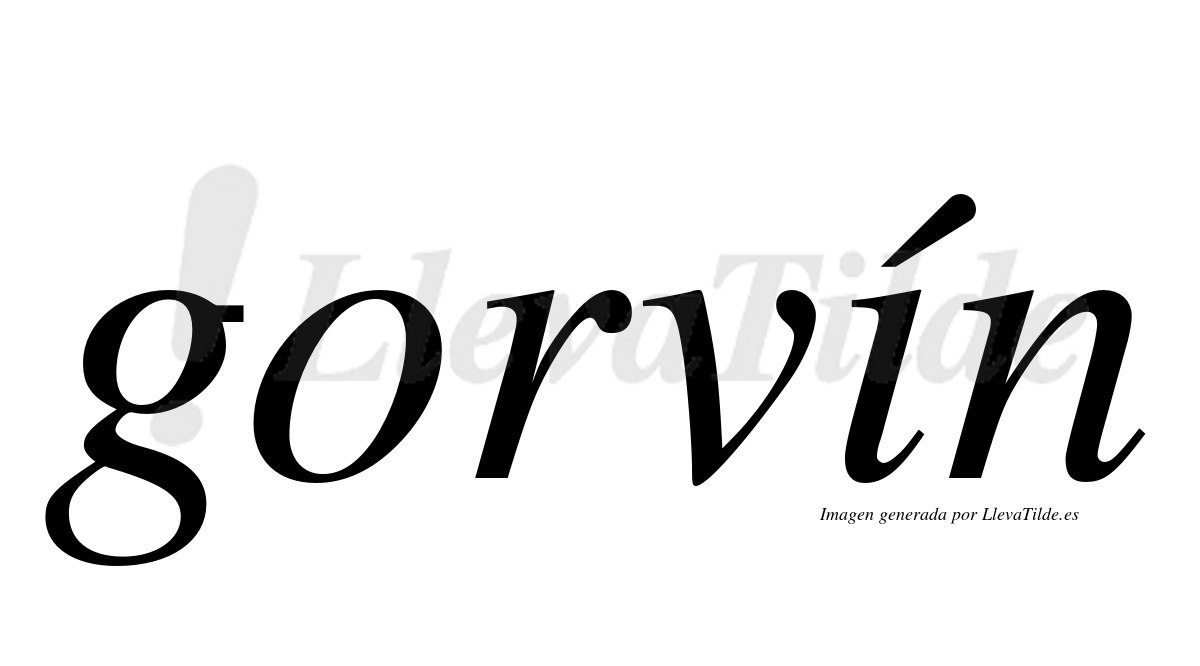 ¿Lleva tilde gorvín? | LlevaTilde.es
