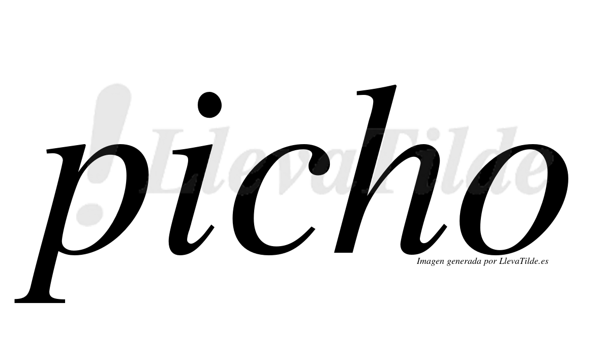 ¿Lleva tilde picho? | LlevaTilde.es