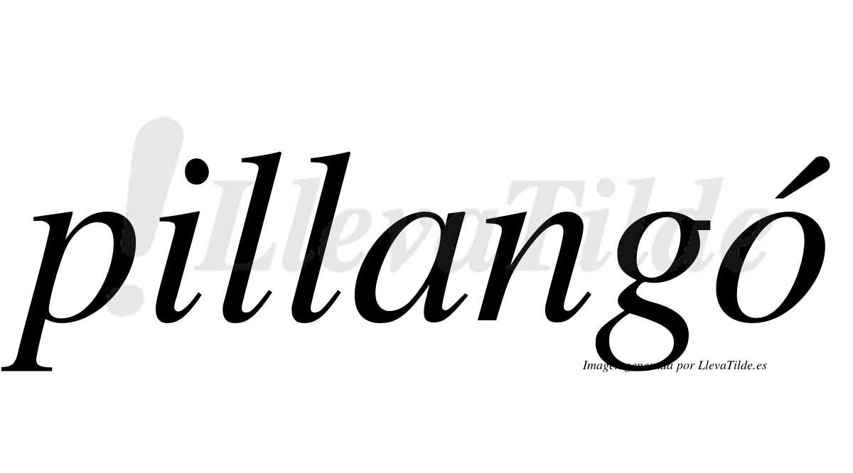 ¿Lleva tilde pillangó? | LlevaTilde.es