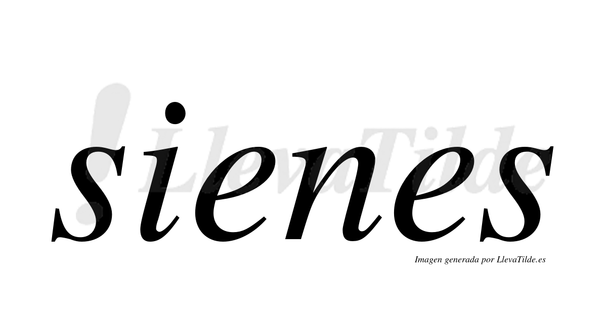 ¿Lleva tilde sienes? | LlevaTilde.es