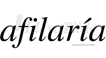 ¿Lleva tilde afilaría? | LlevaTilde.es