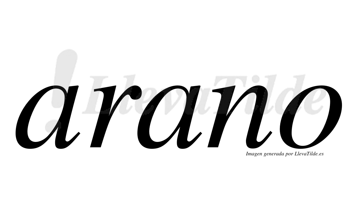 ¿Lleva tilde arano? | LlevaTilde.es