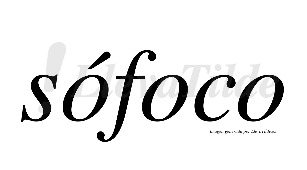 ¿Lleva tilde sófoco? | LlevaTilde.es