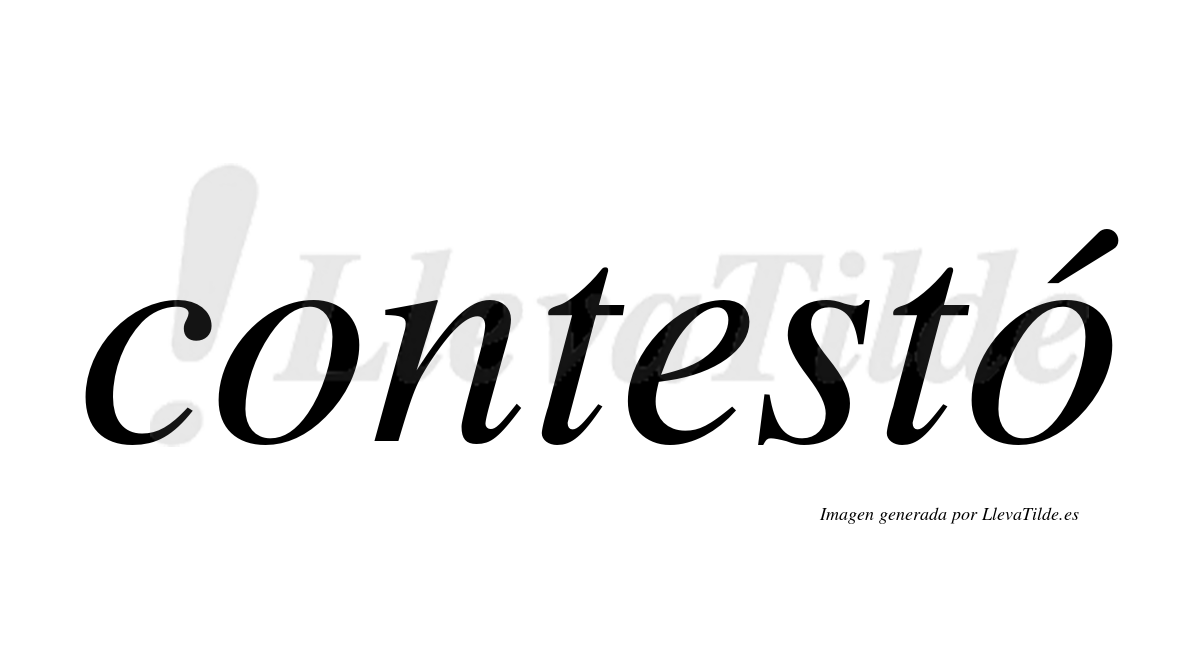 ¿Lleva tilde contestó? | LlevaTilde.es