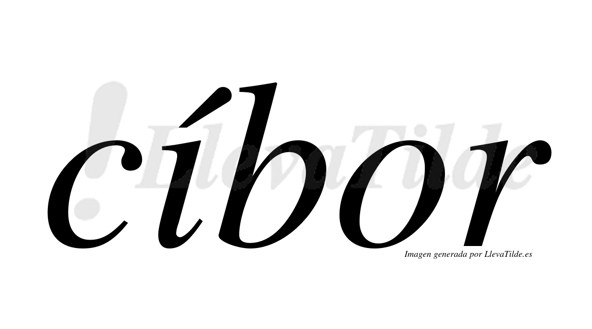 ¿Lleva tilde cíbor? | LlevaTilde.es