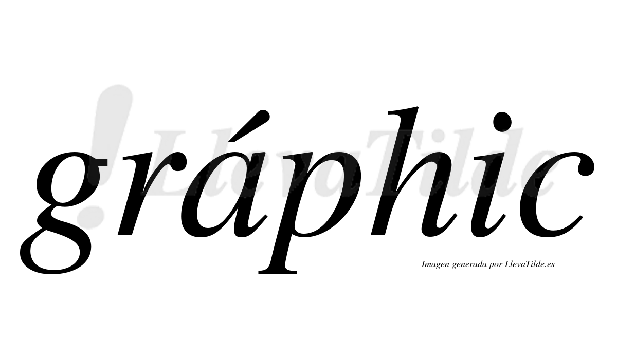 ¿Lleva tilde gráphic? | LlevaTilde.es