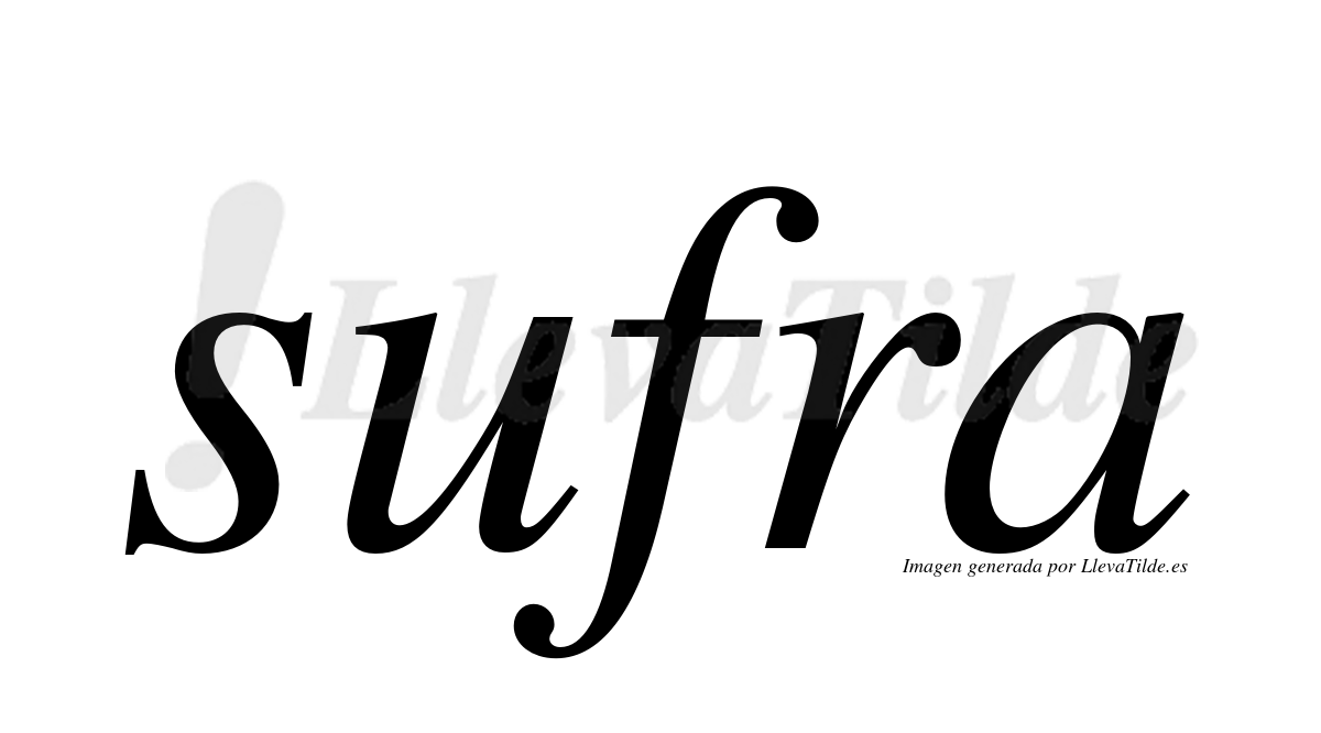 ¿Lleva tilde sufra? | LlevaTilde.es