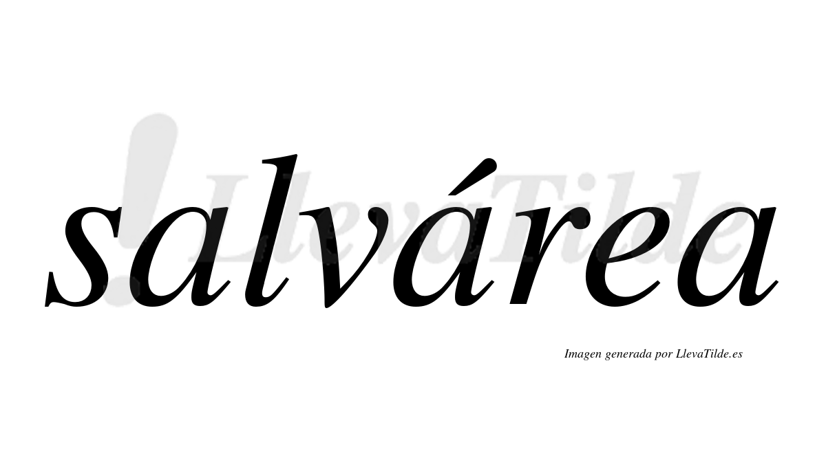 ¿Lleva tilde salvárea? | LlevaTilde.es