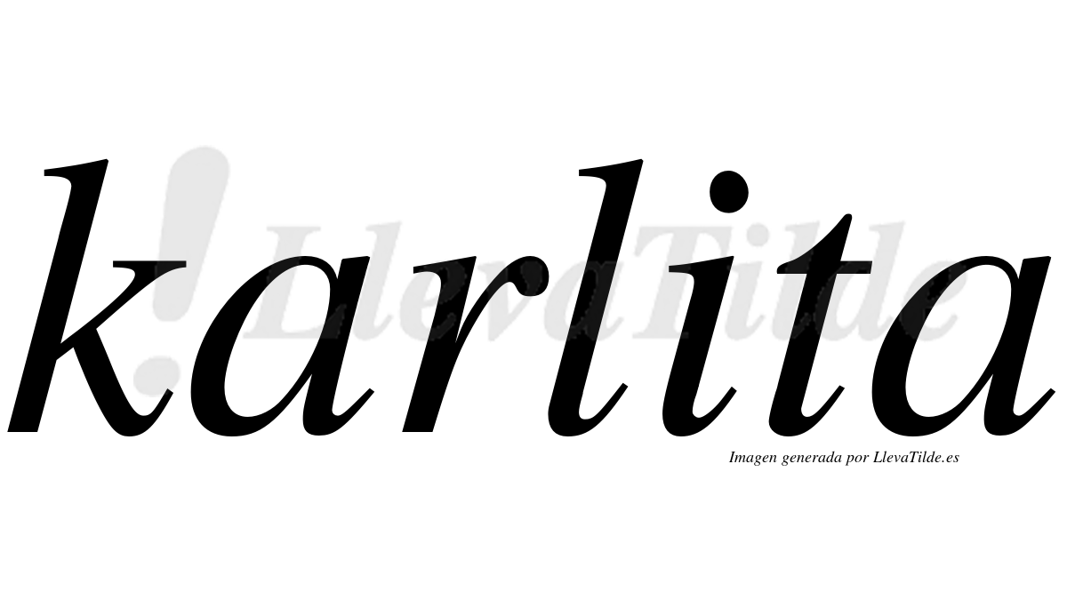 ¿Lleva tilde karlita? | LlevaTilde.es