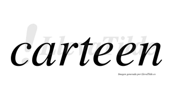 ¿Lleva tilde carteen? | LlevaTilde.es