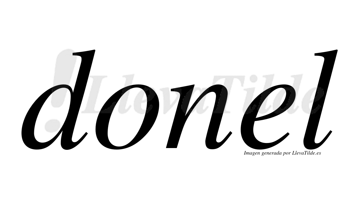 ¿Lleva tilde donel? | LlevaTilde.es