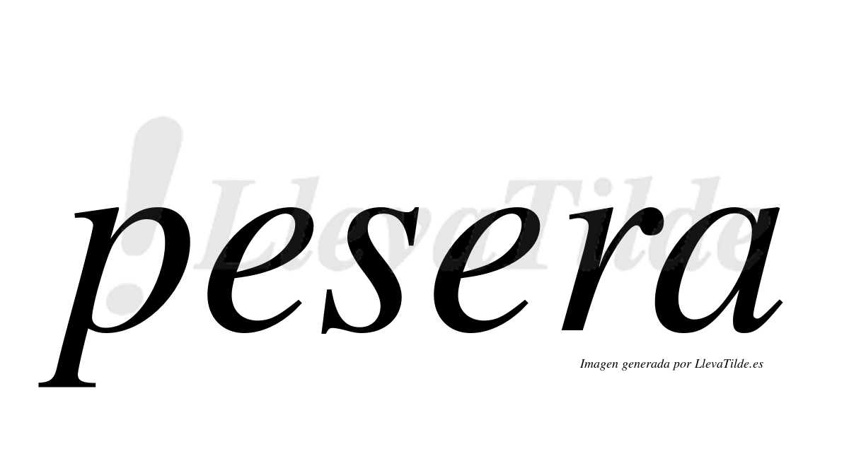 ¿Lleva tilde pesera? | LlevaTilde.es