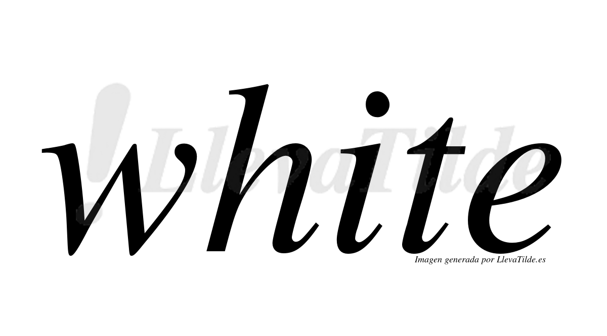 ¿Lleva tilde white? | LlevaTilde.es