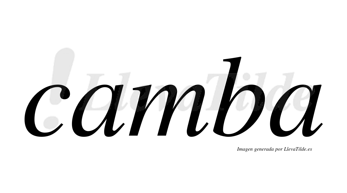 ¿Lleva tilde camba? | LlevaTilde.es