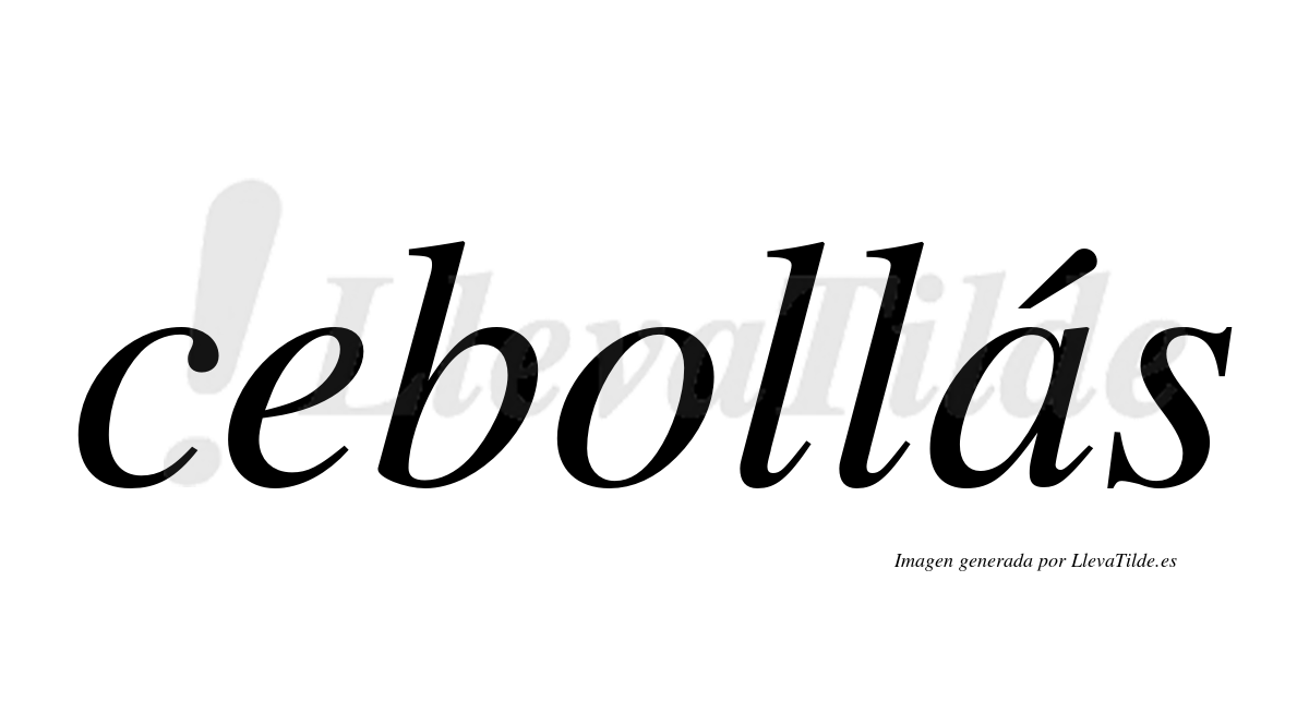 ¿Lleva tilde cebollás? | LlevaTilde.es
