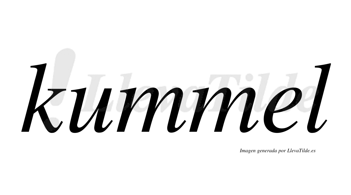 ¿Lleva tilde kummel? | LlevaTilde.es