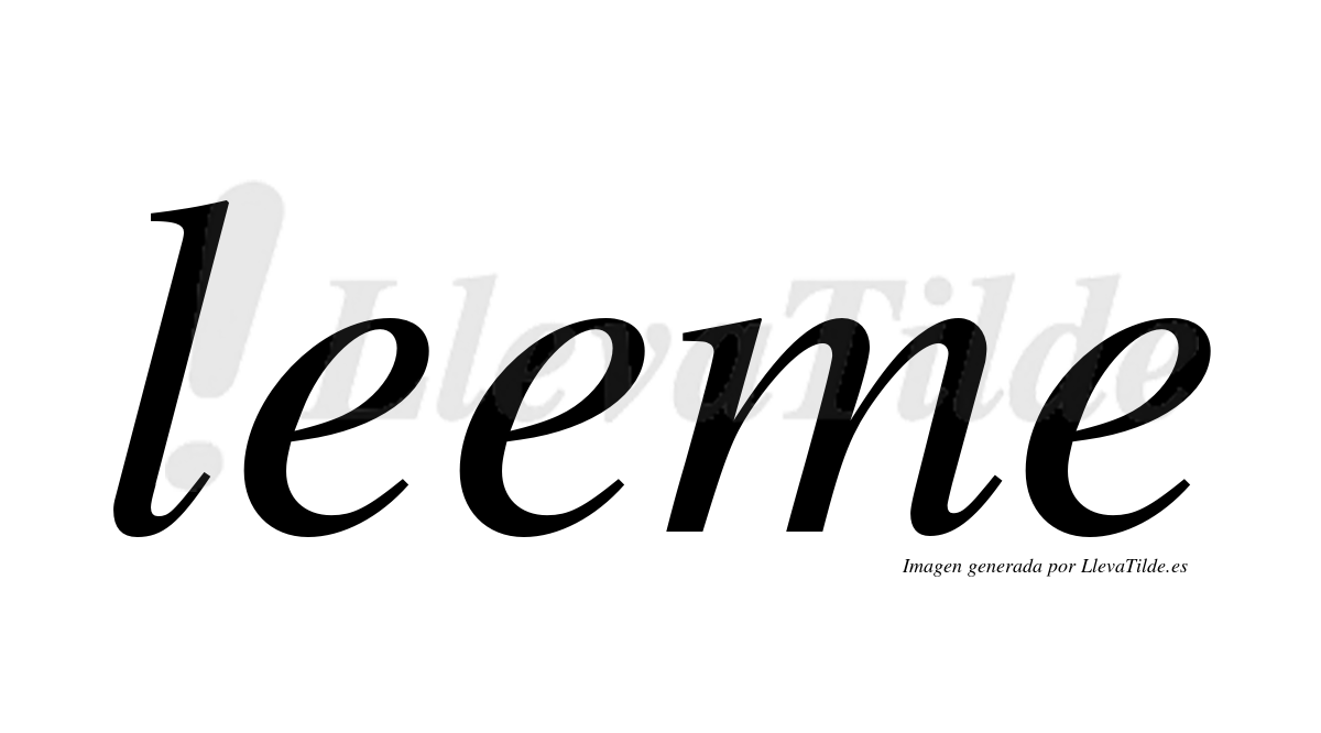 ¿Lleva tilde leeme? | LlevaTilde.es