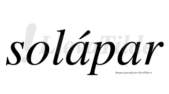 ¿Lleva tilde solápar? | LlevaTilde.es