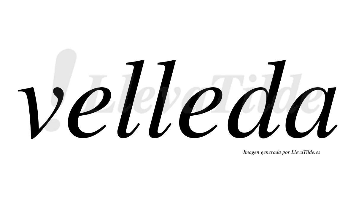 ¿Lleva tilde velleda? | LlevaTilde.es