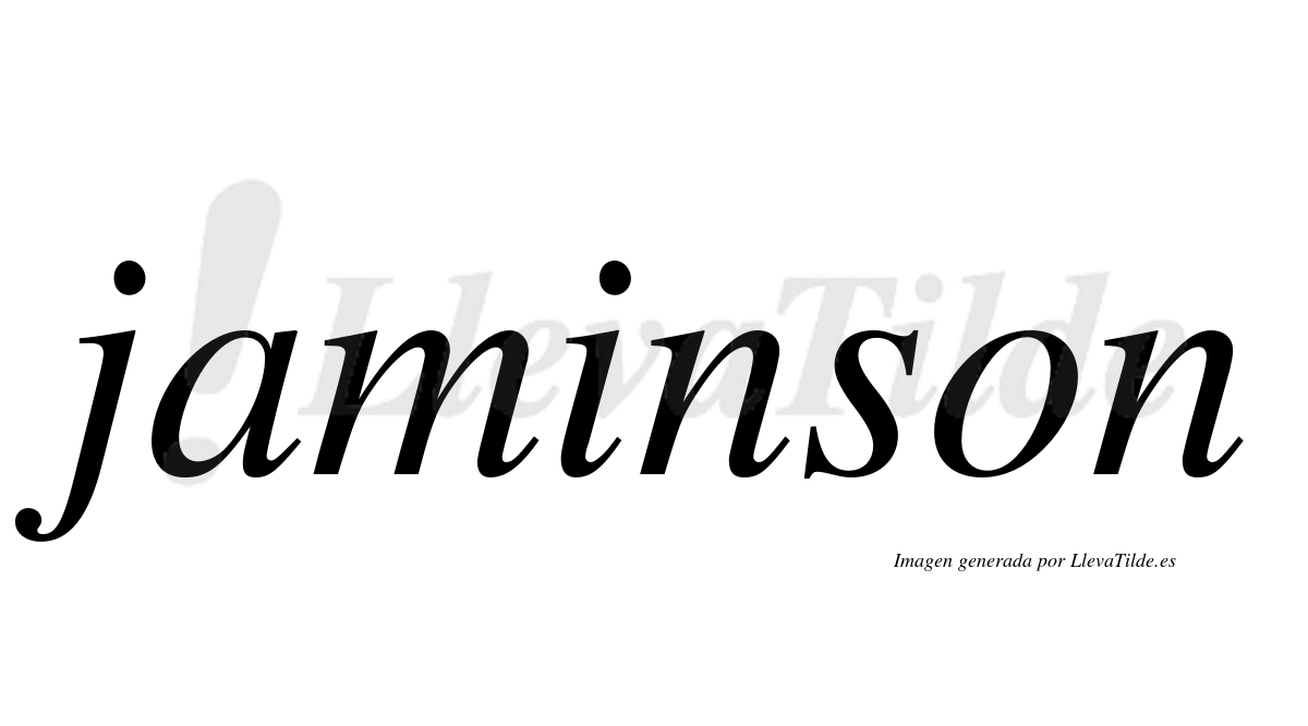 ¿Lleva tilde jaminson? | LlevaTilde.es