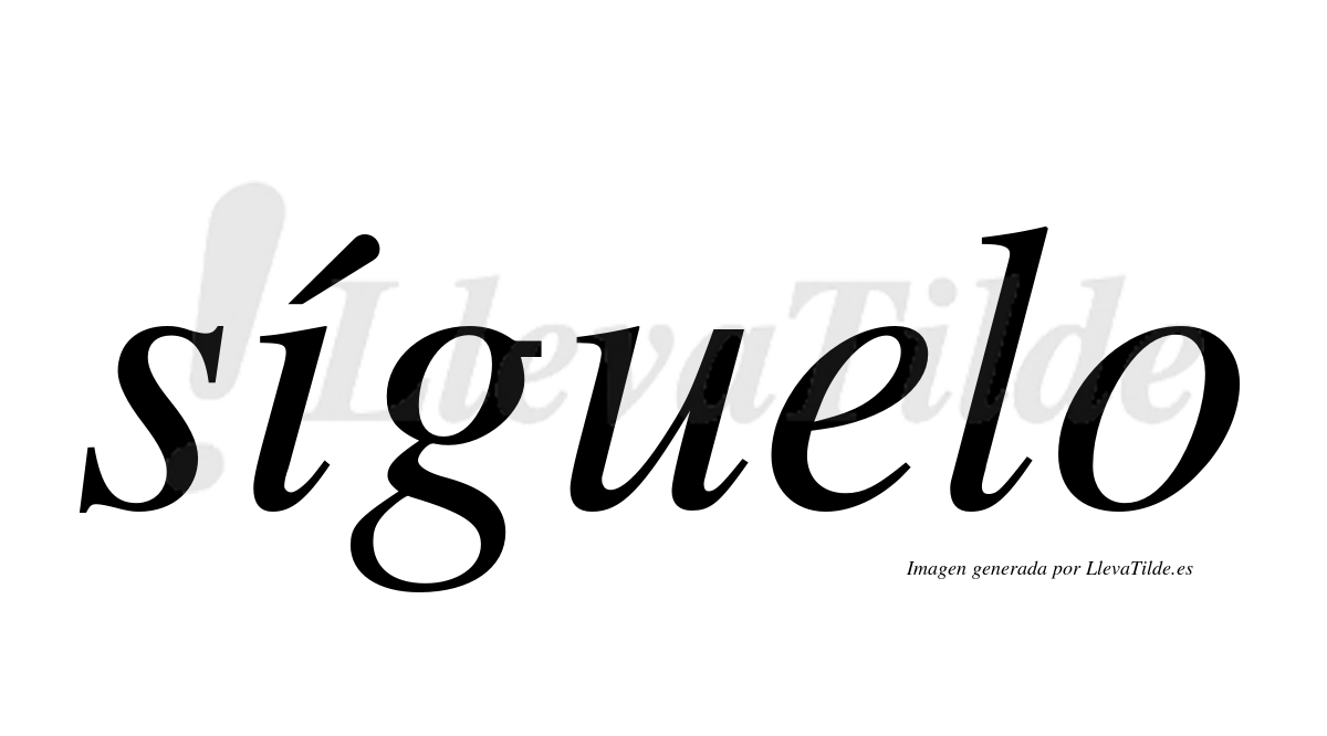 ¿Lleva tilde síguelo? | LlevaTilde.es