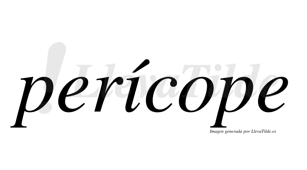 ¿Lleva tilde perícope? | LlevaTilde.es