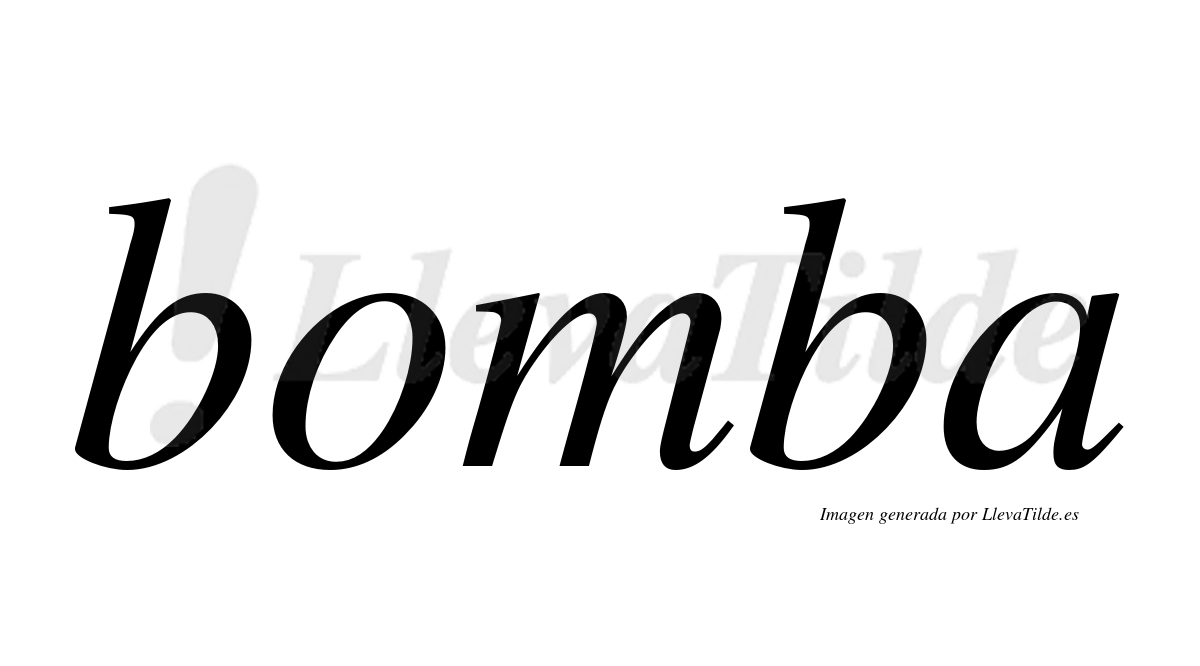 ¿Lleva tilde bomba? | LlevaTilde.es