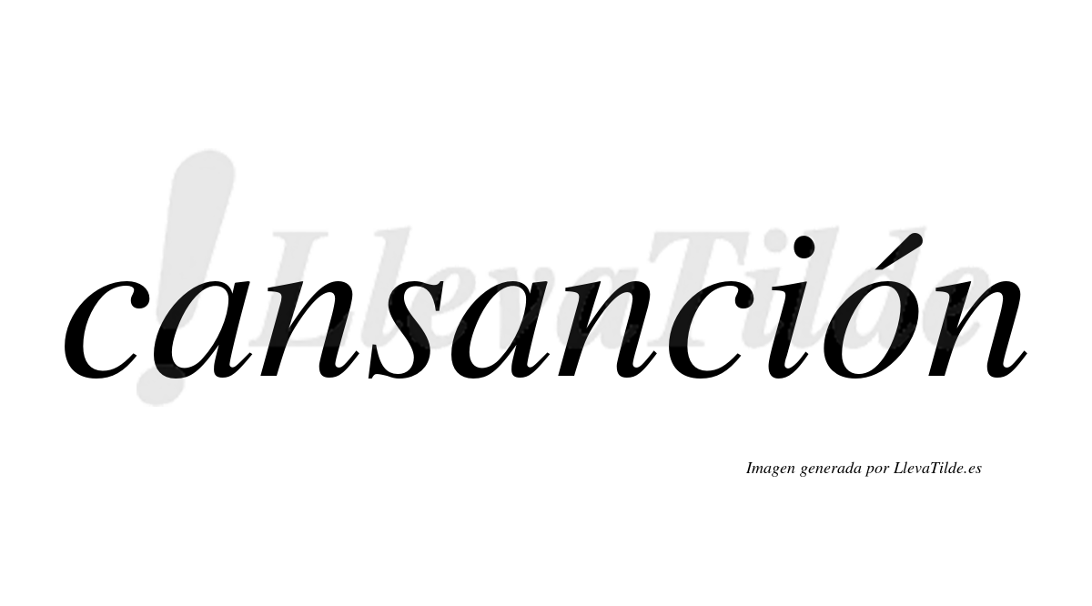 ¿Lleva tilde cansanción? | LlevaTilde.es