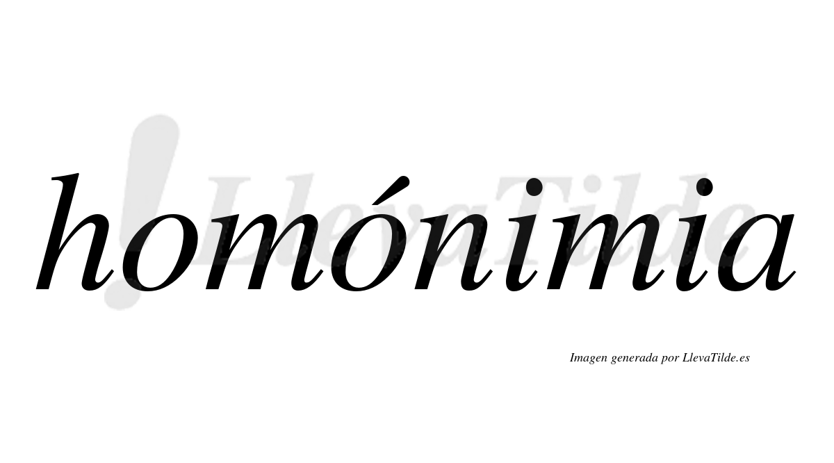 ¿Lleva tilde homónimia? | LlevaTilde.es