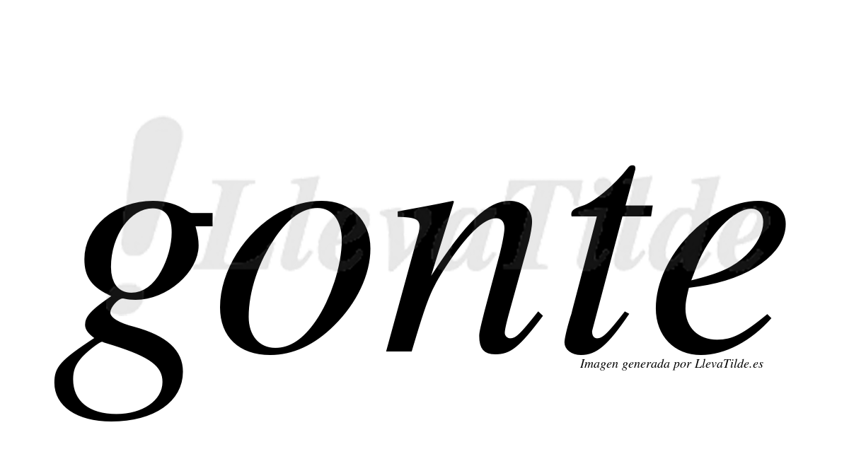¿Lleva tilde gonte? | LlevaTilde.es