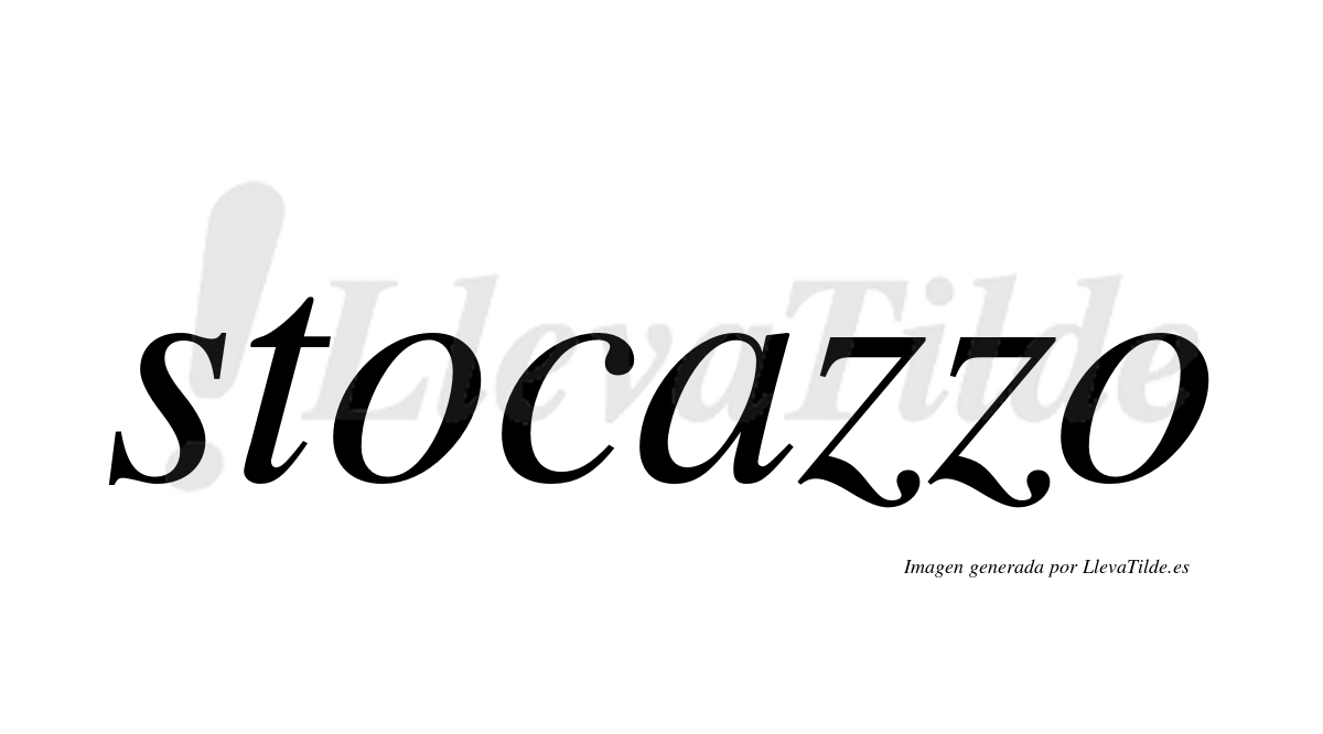 ¿Lleva tilde stocazzo? | LlevaTilde.es